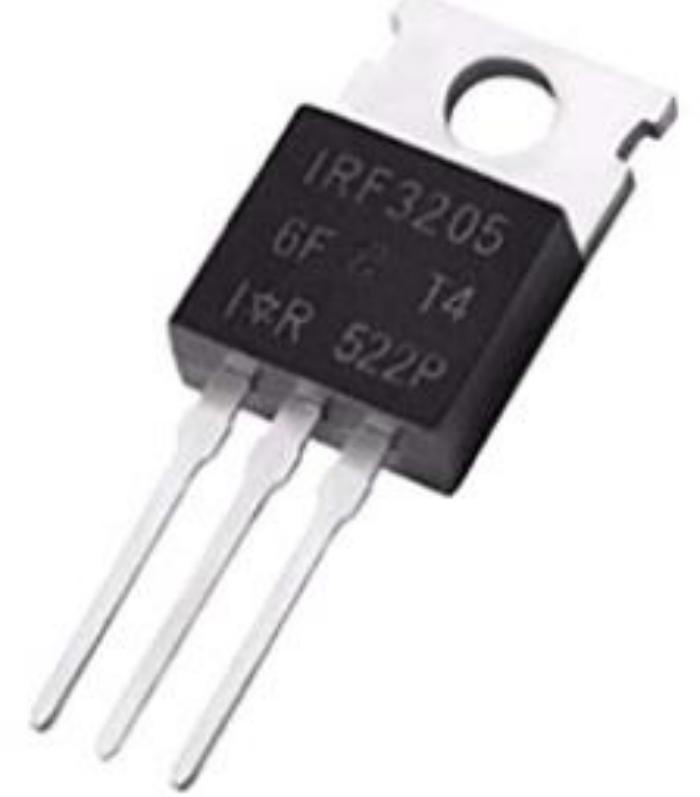 Physical pin-out structure of irf3205 [21] pins namely,