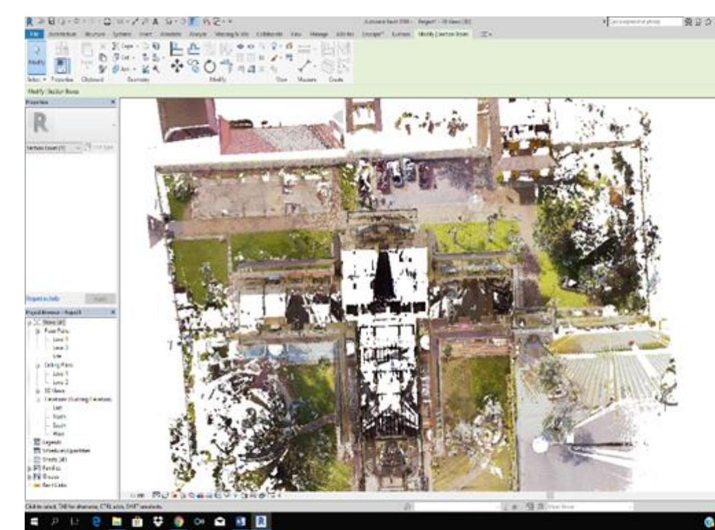 Point cloud in revit (authors, 2019) figure 6: layout floor