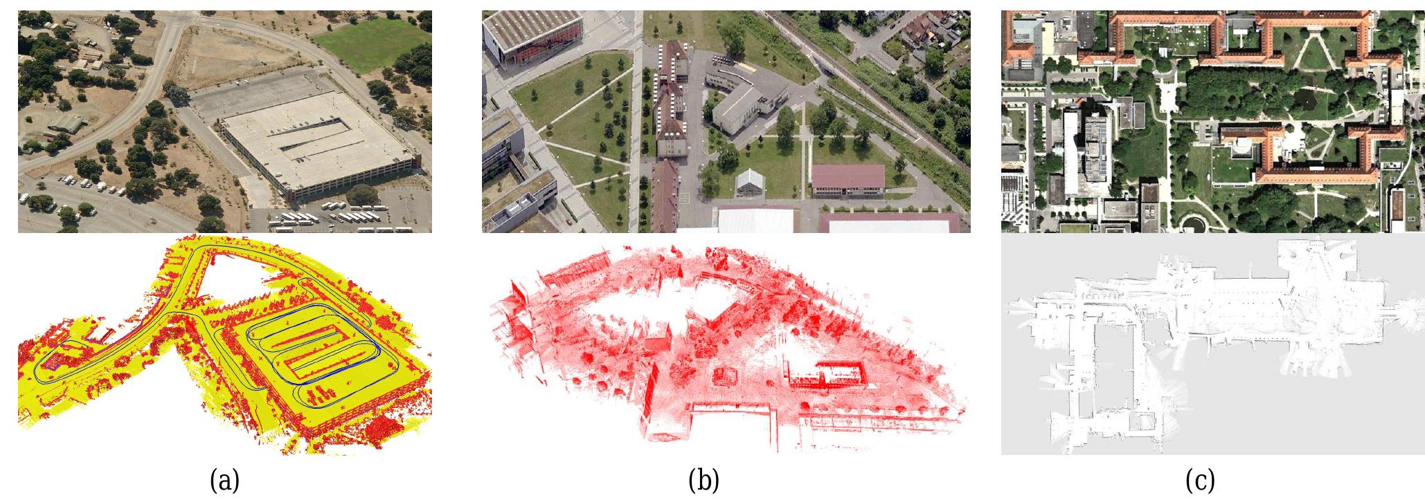 (a) a 3d map of the stanford parking garage acquired with an