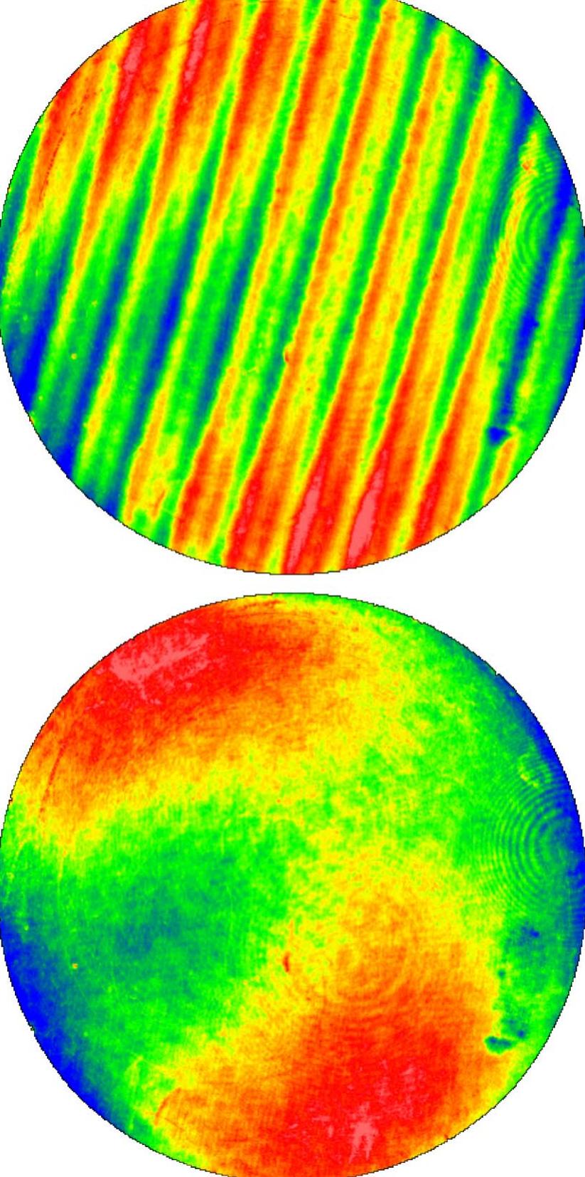 Top profile represents a conventional psi measurement of a