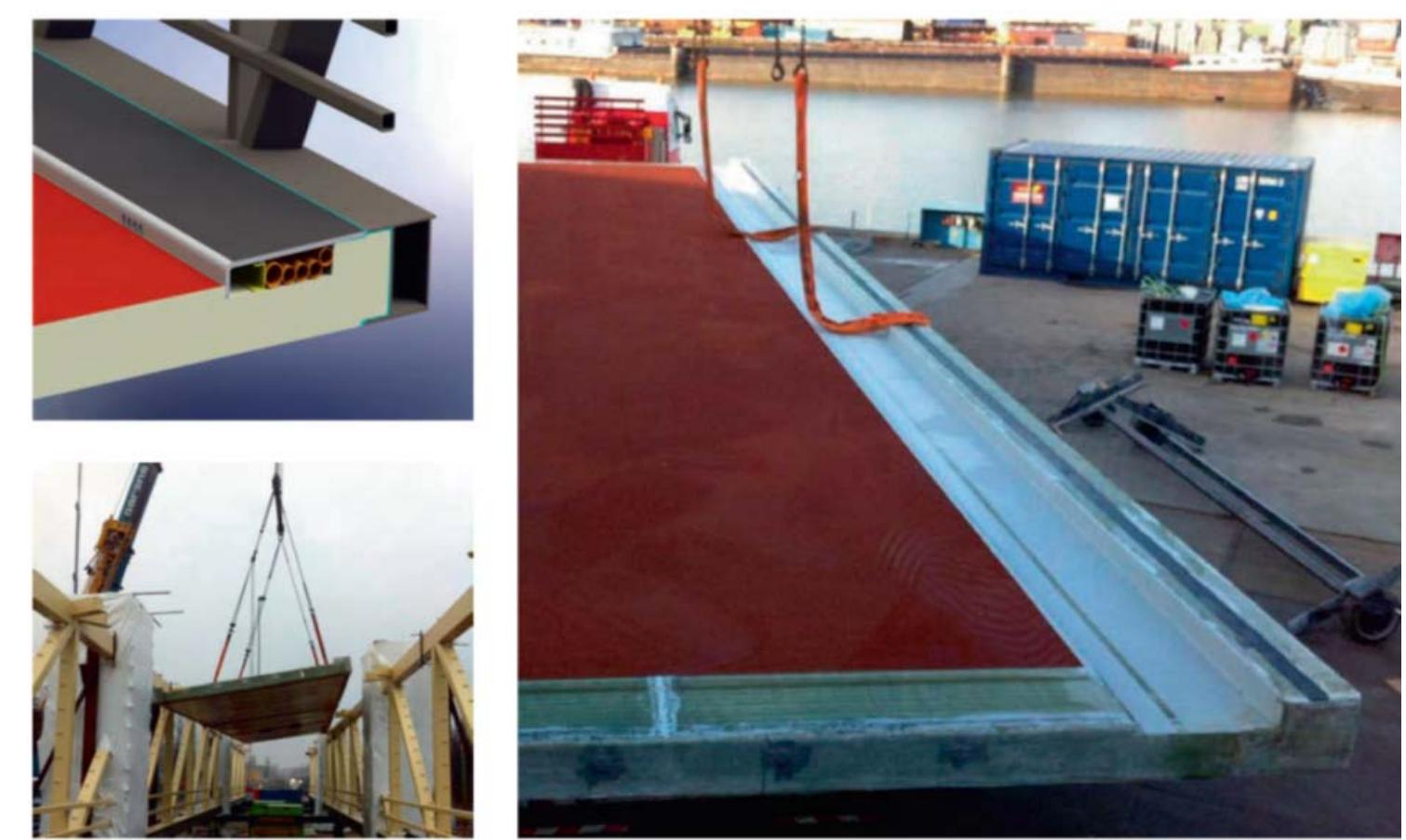 Frp bridge deck in a steel truss bridge, utrecht, the