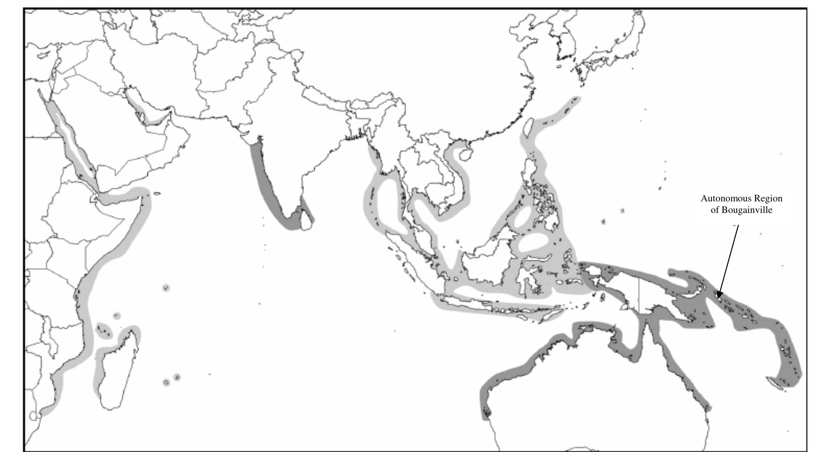 Frontispiece map: known range of dugongs (map source: marsh