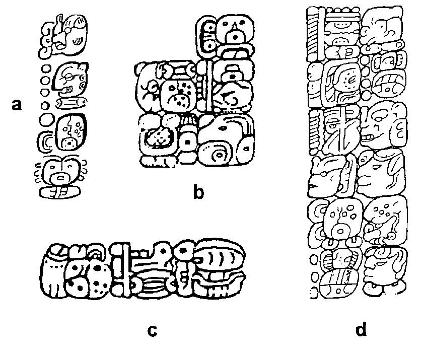 Examples of b’aah wayaab’ and ch’ok wayaab titles. a)