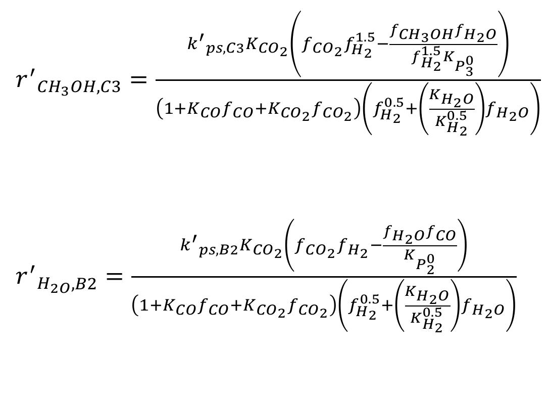 Original kinetic equation for two-phase methanol synthesis