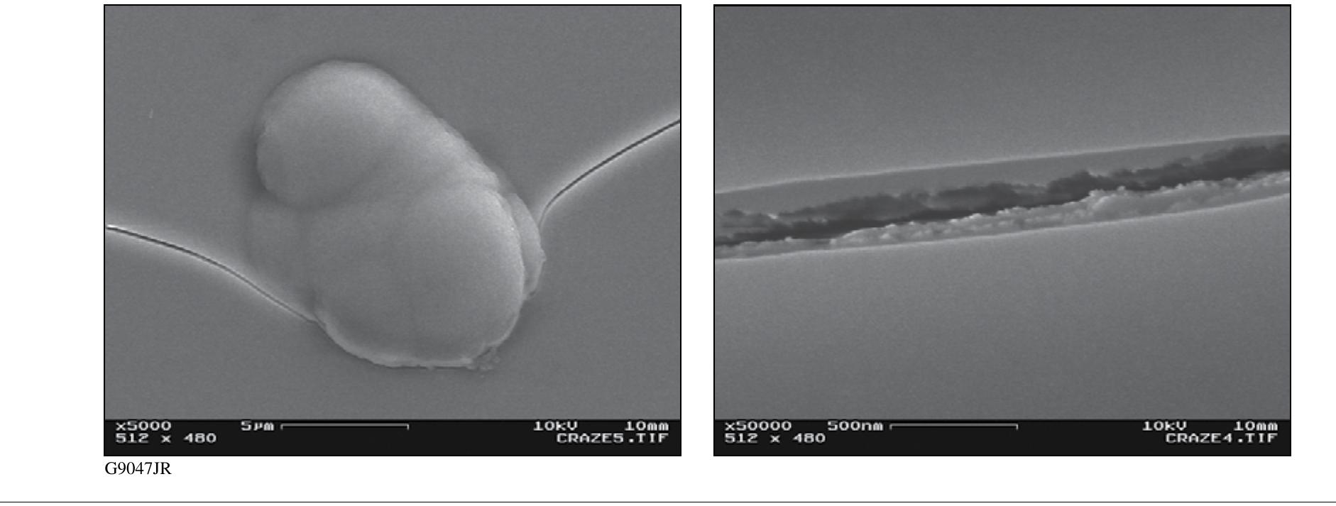 Scanning electron microscope imaging of the initiation site