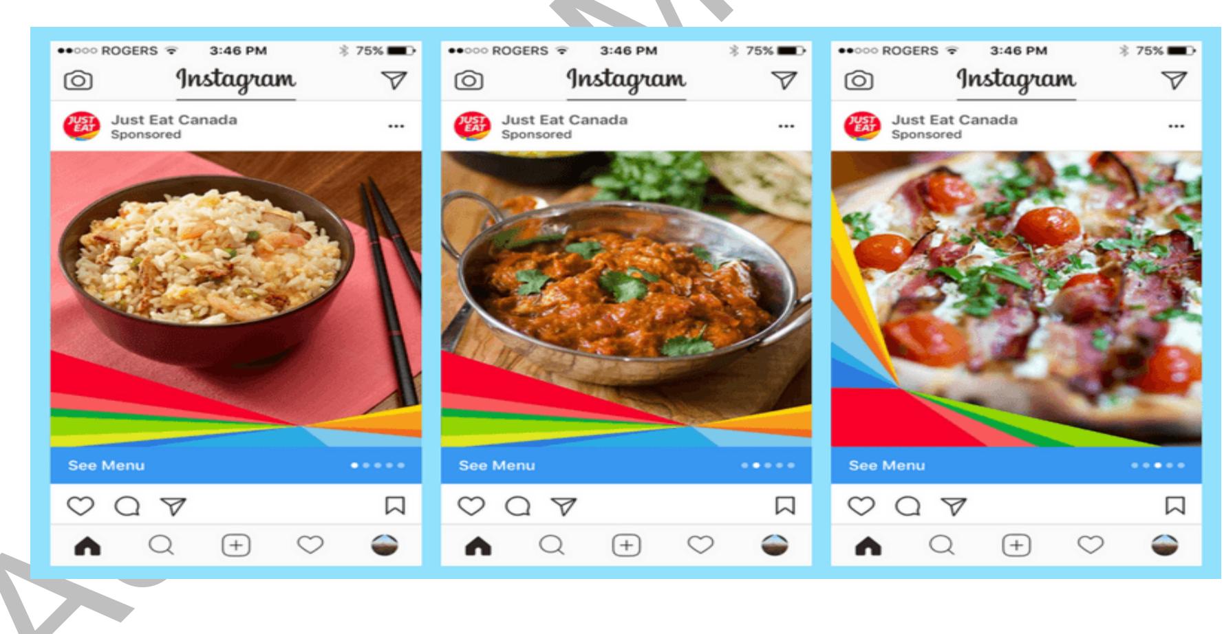 L: an example of instagram advertisements example of