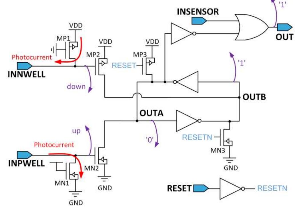 Bbics architecture and principle of see detection pmos