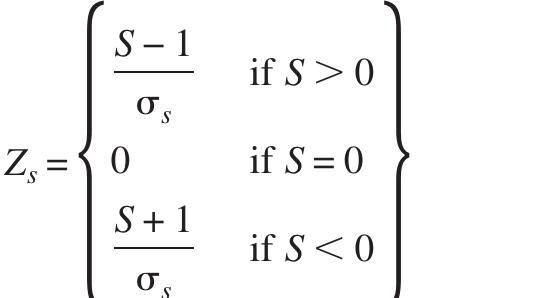 I). for n larger than 10, the standard normal test statistic