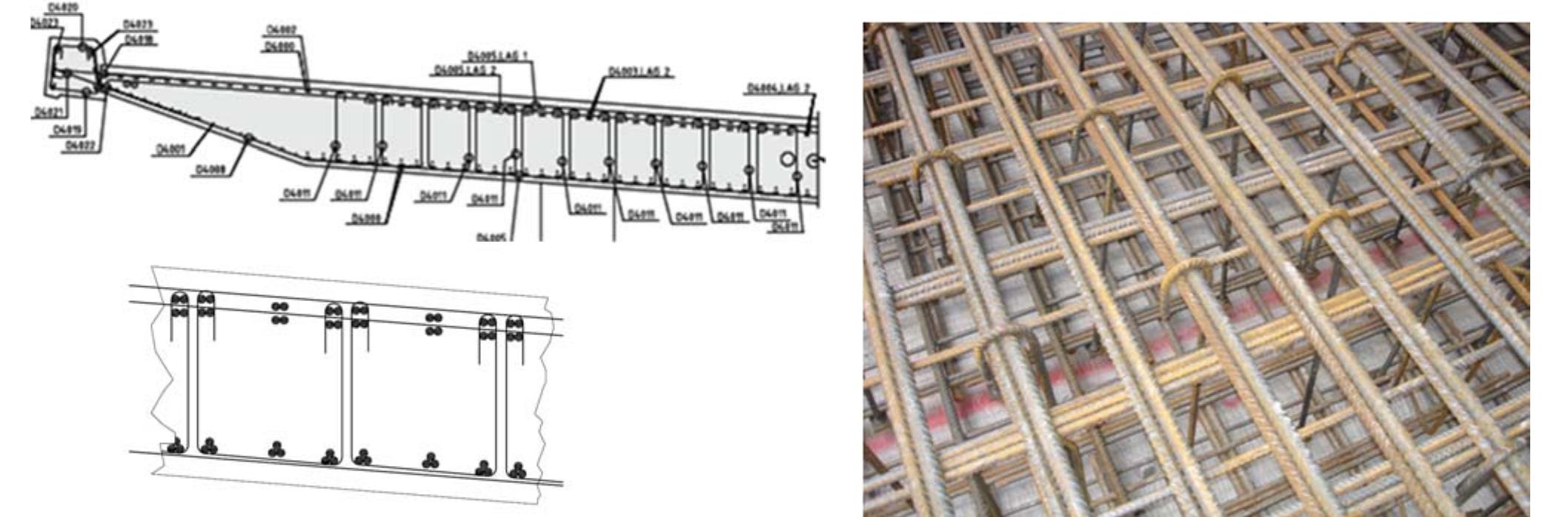 Detail for shear reinforcement in a bridge superstructure