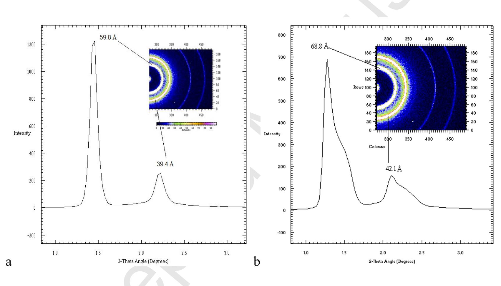 Saxs Diffraction Pattern For A Gsow12 5 And B G50w25 At 35