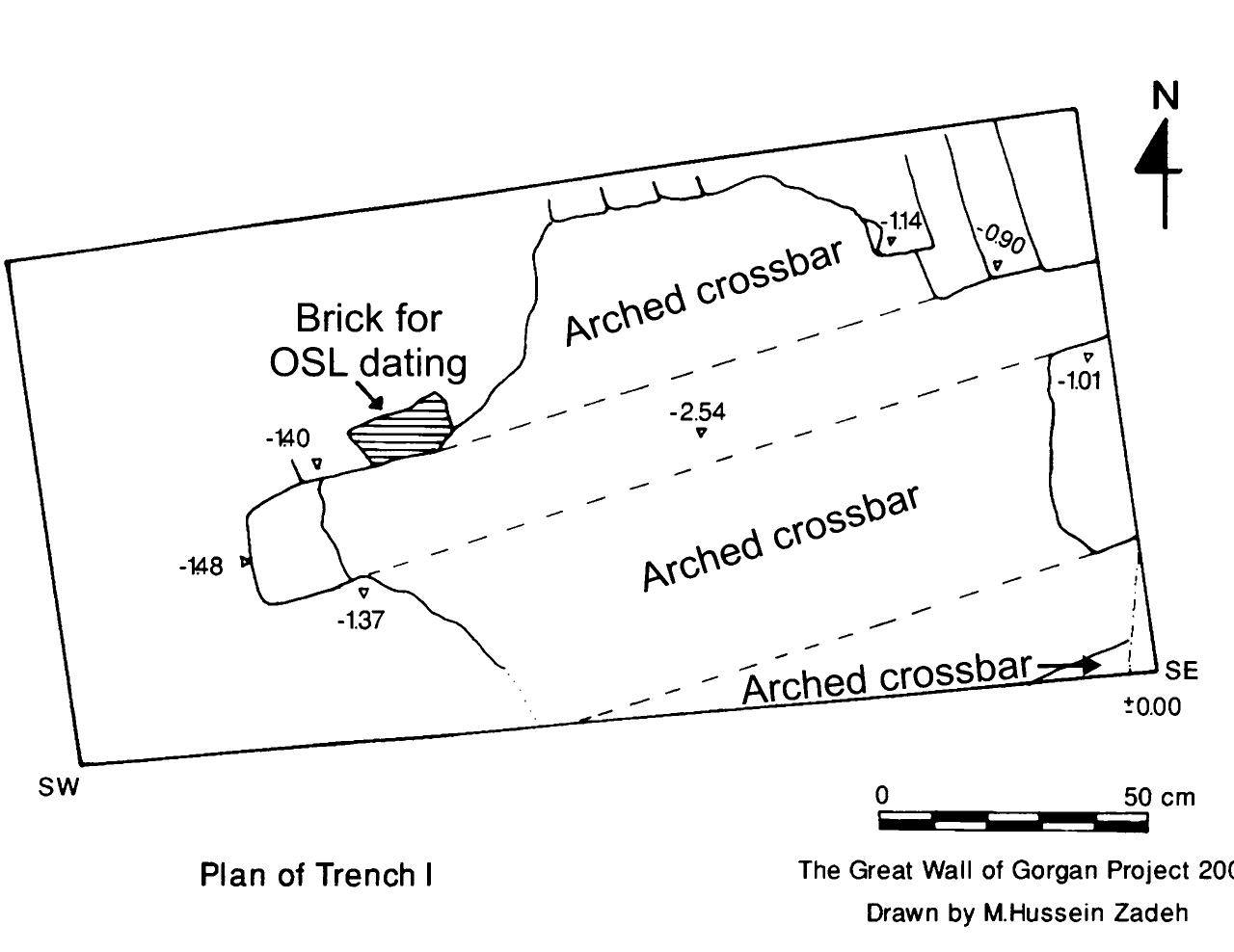 Plan of trench i, drawn by maryam hussein-zadeh in order to