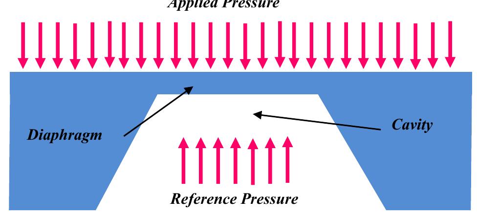 Schematic diagram showing the cross section of a typical