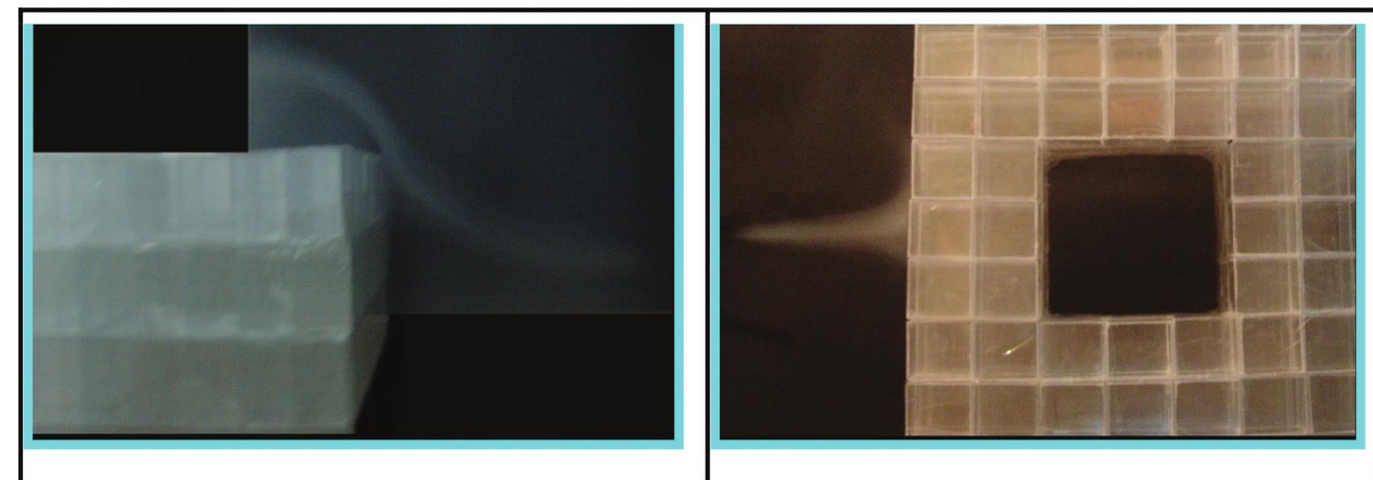 Flow visualization of the courtyard typology model. figure