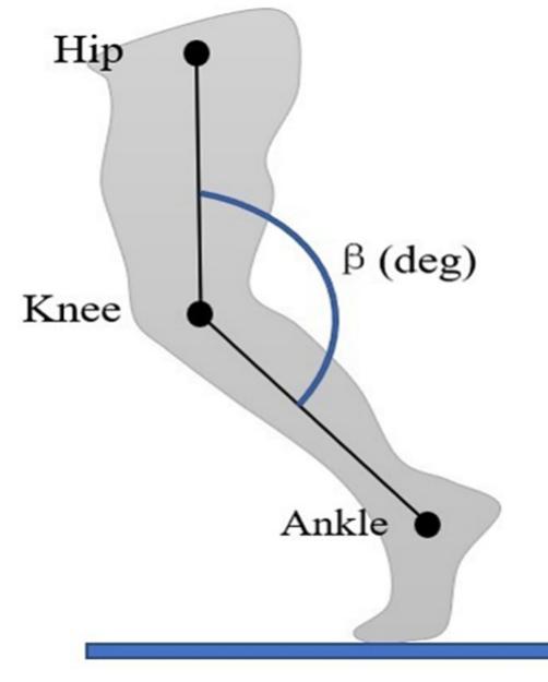 The technique of calibration knee joint angle (8) in kinovea