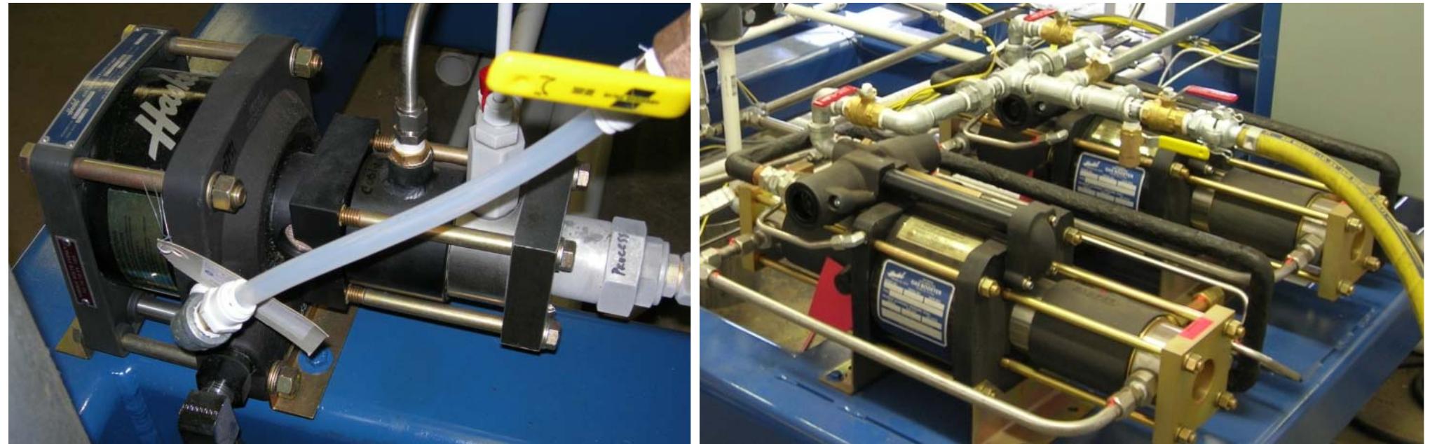 -5: pictures of the haskel pumps on the sco, loop.