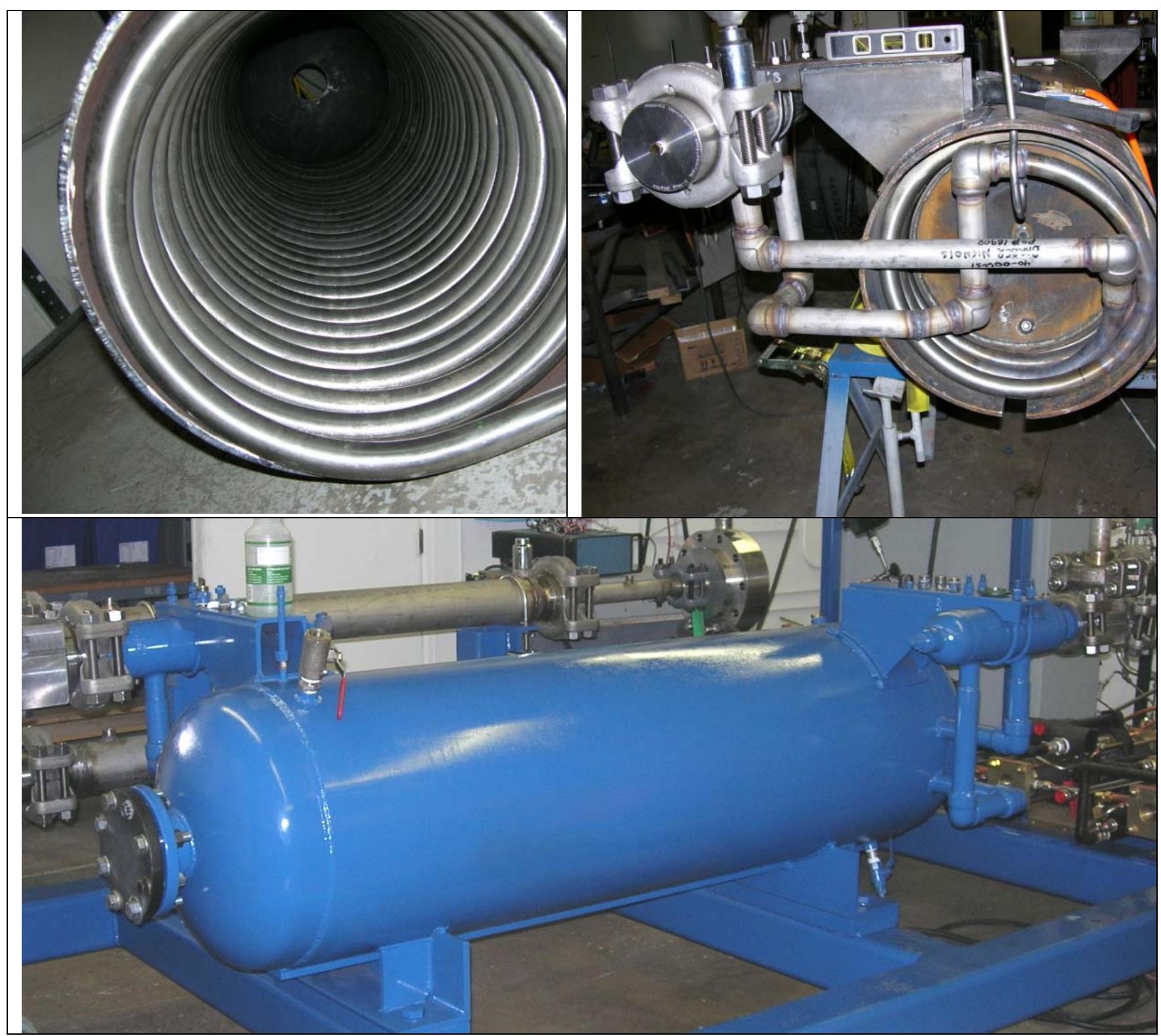 -9: photos of the small bni fabricated gas chiller. the top