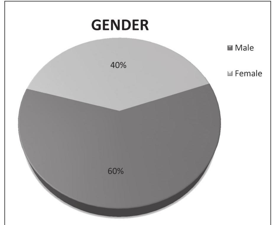 Pie diagram showing distribution of gnm interns according to