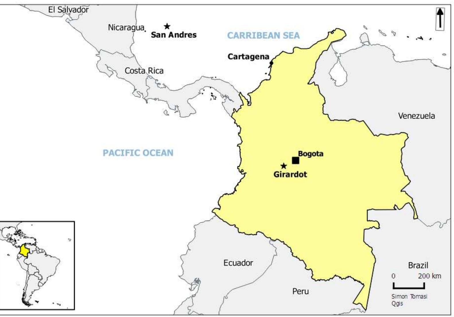 Map of colombia