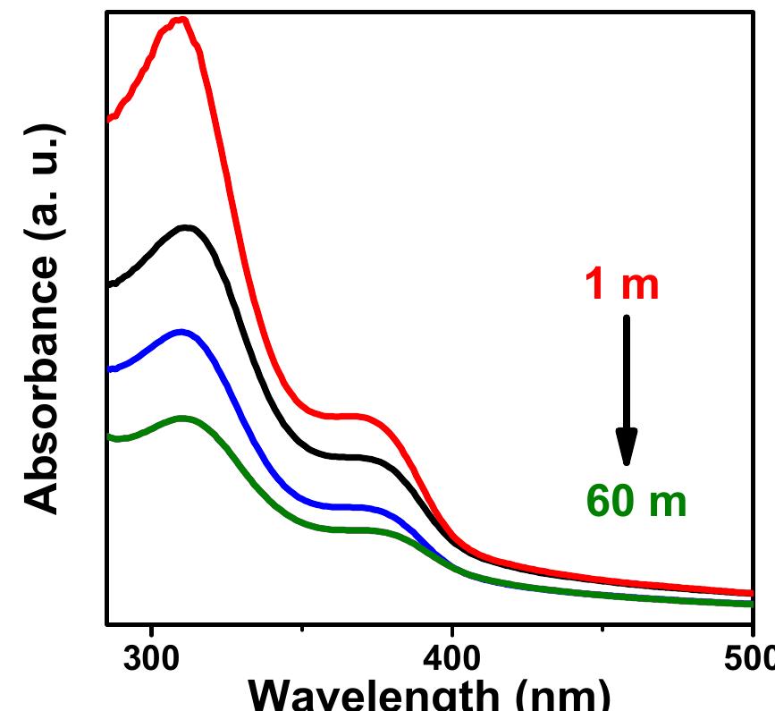 S12. uv-vis absorption spectra of csc nrs in toluene with