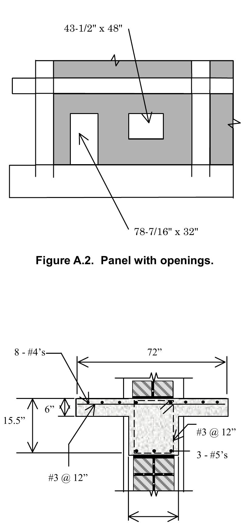 A3 Beam Cross Section Figure A4 Column Cross Section