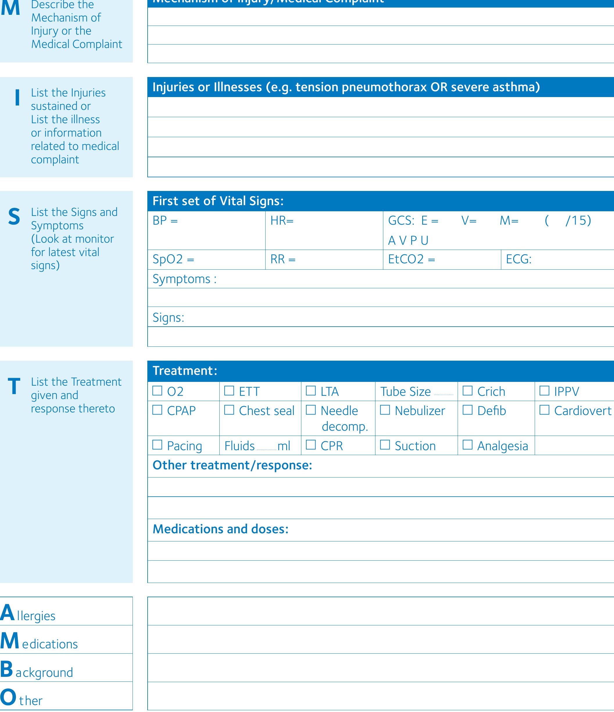 Table 1 - Clinical handover between paramedics and emergency