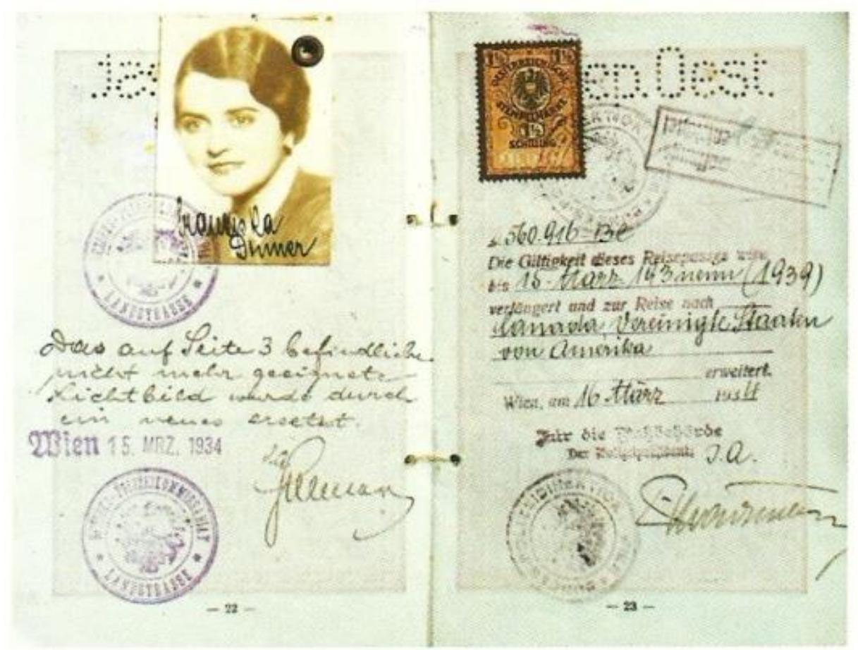 (fig. 1) francesca donner-rhee’s passport, where her name is