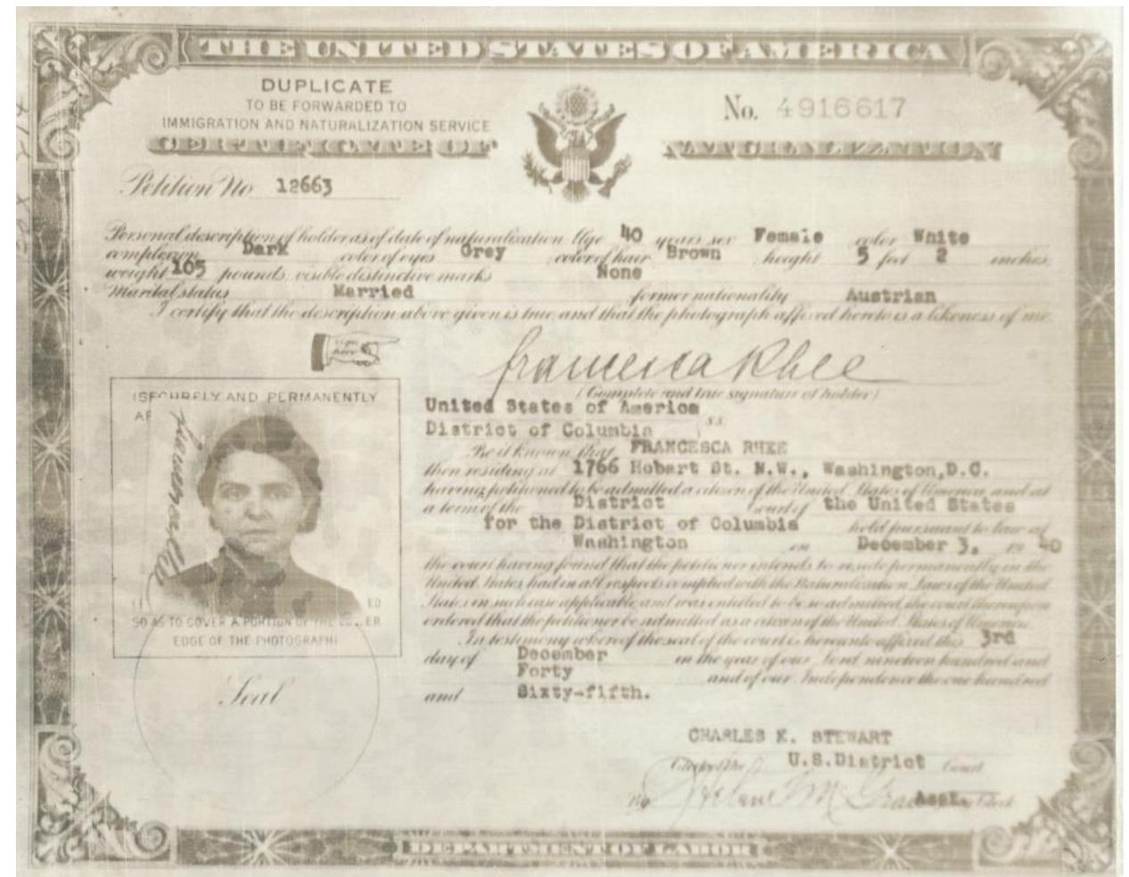 (fig. 4) francesca rhee’s certificate of naturalization,
