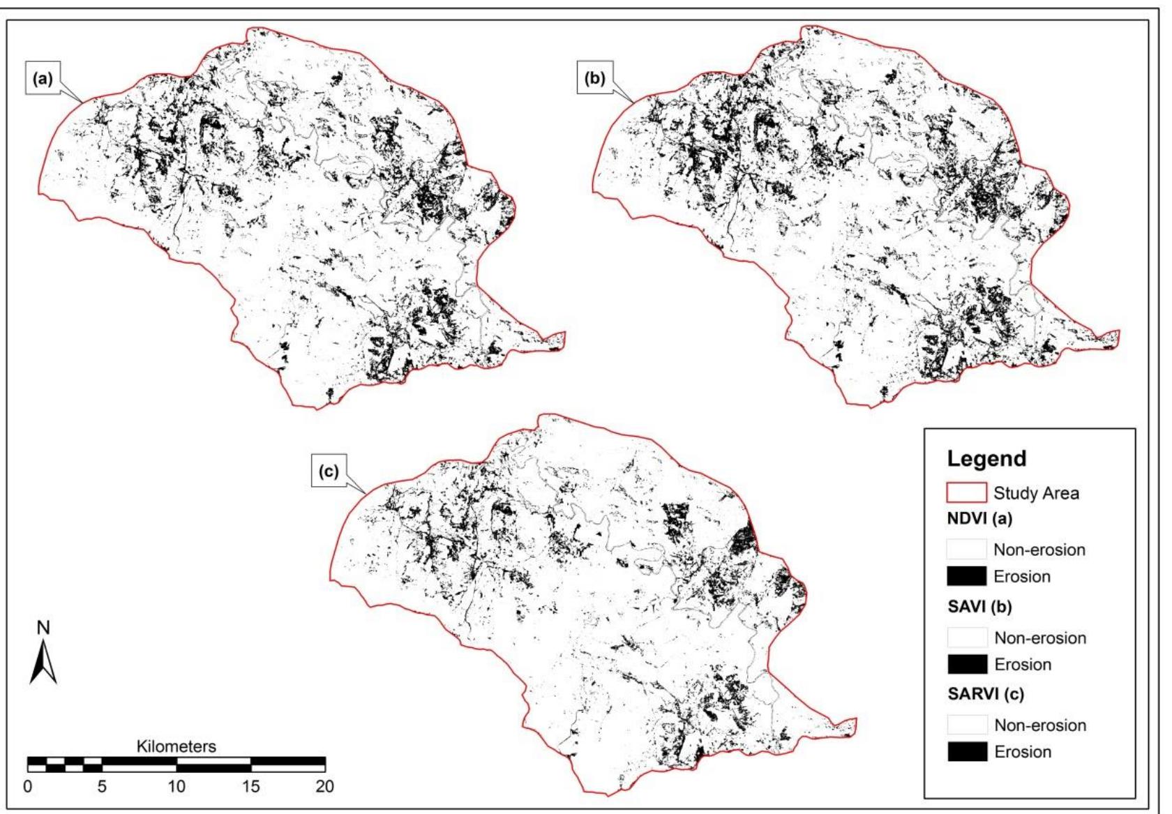 Figure 3 - Mapping soil erosion in a quaternary catchment in