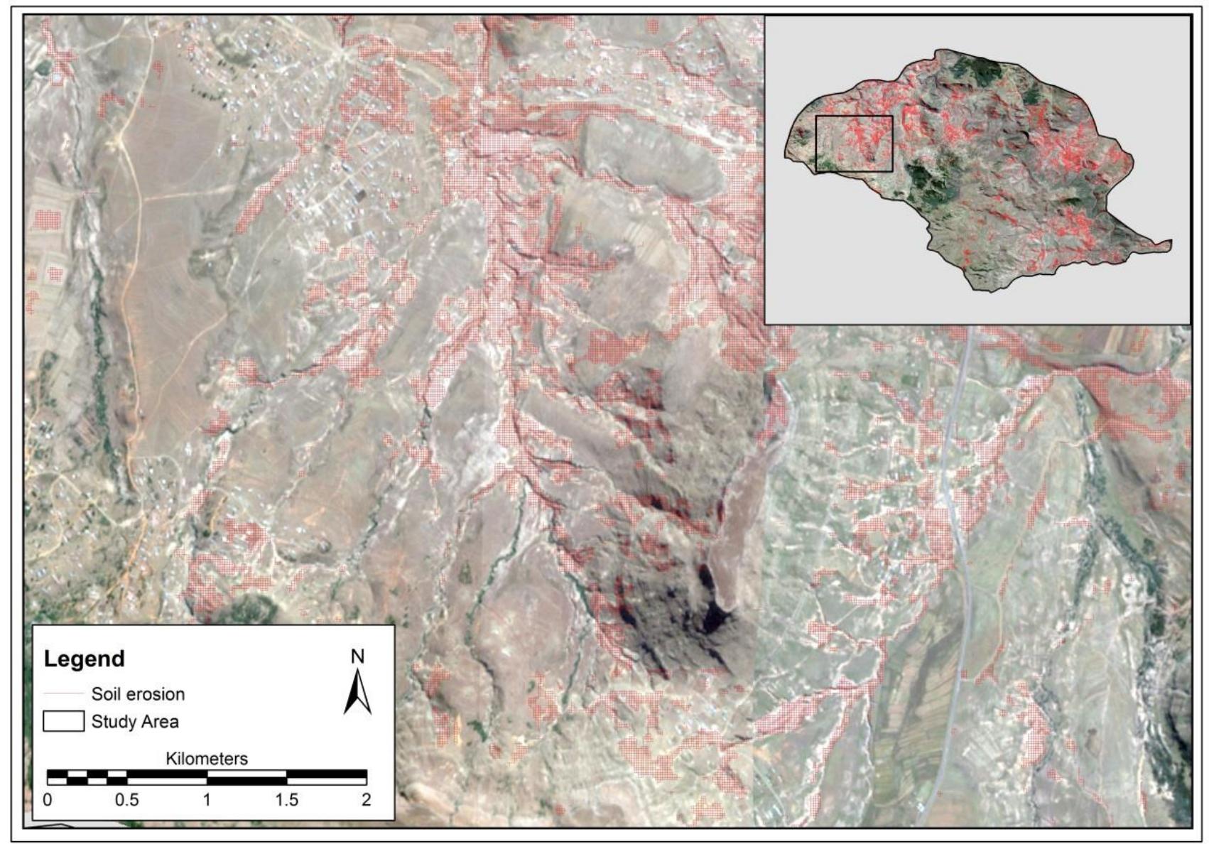 Figure 7 - Mapping soil erosion in a quaternary catchment in