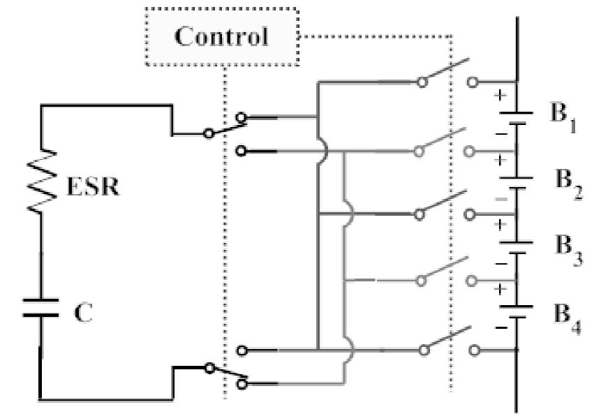 The single switched capacitor balancing topology [1-2],