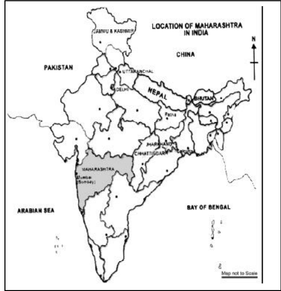 Map 1: map of india map 2: map of maharashtra state