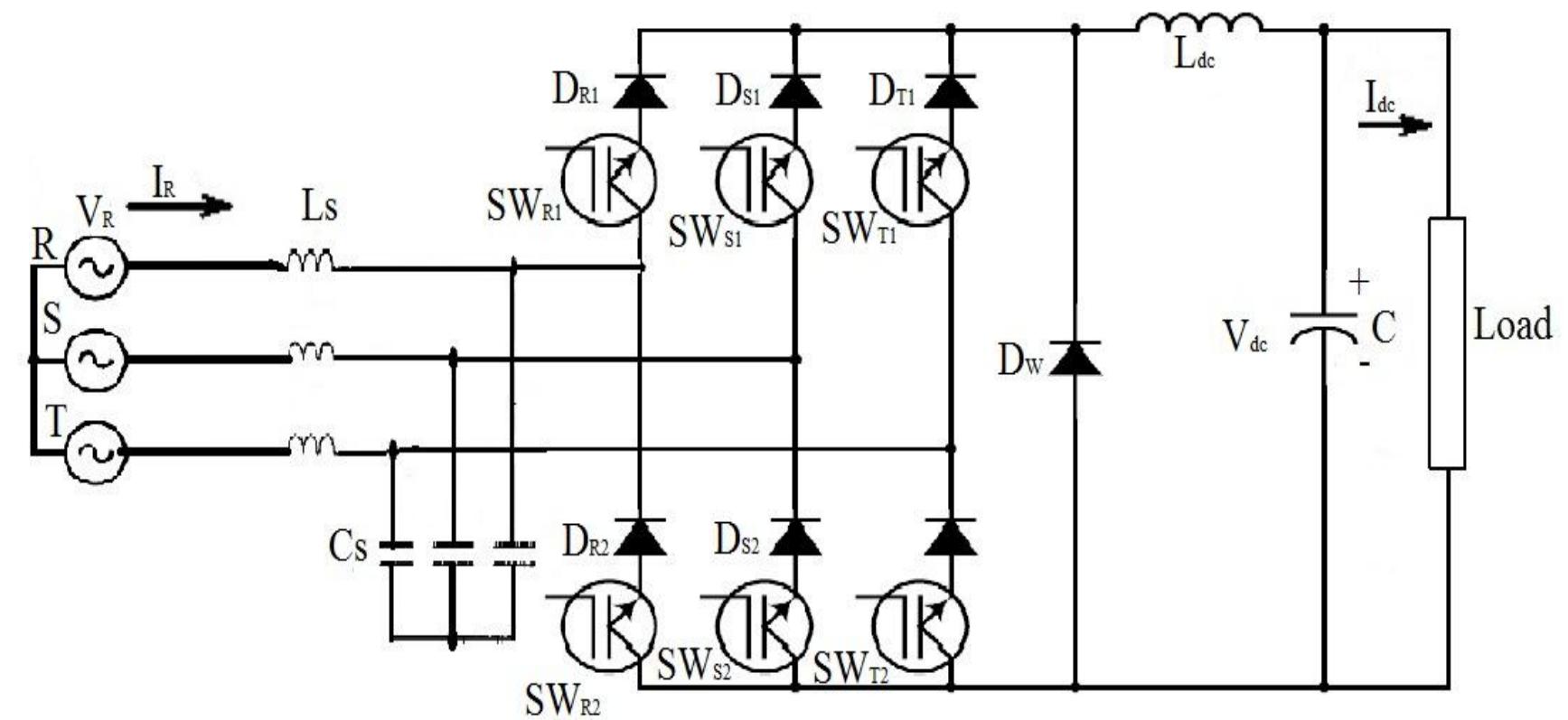 Figure 2 - from Three phase six-switch PWM buck rectifier