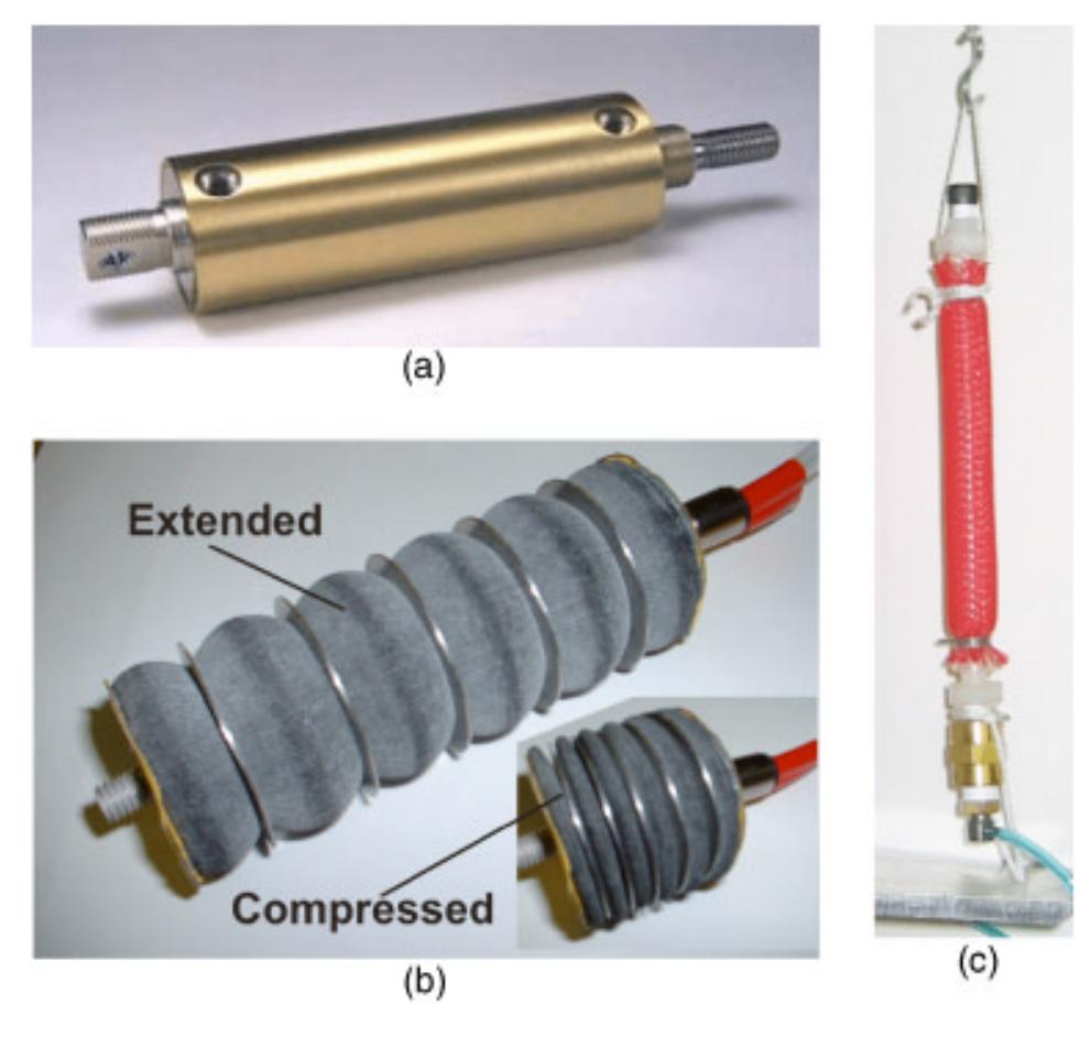 Different types of pneumatic actuators. (a) pneumatic