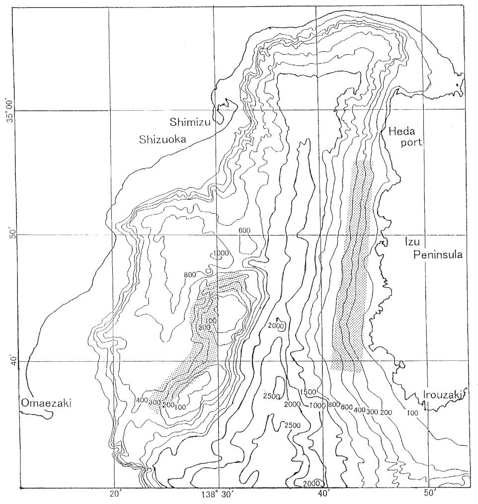 Map showing sampling area (shaded) of galeus east- mani and