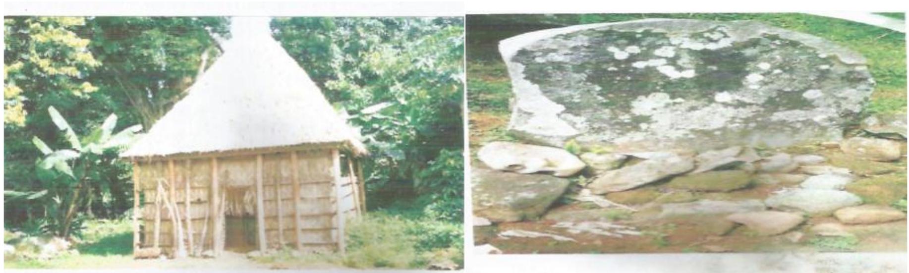 Picture: the old bafut palace at hilltop of. picture: a