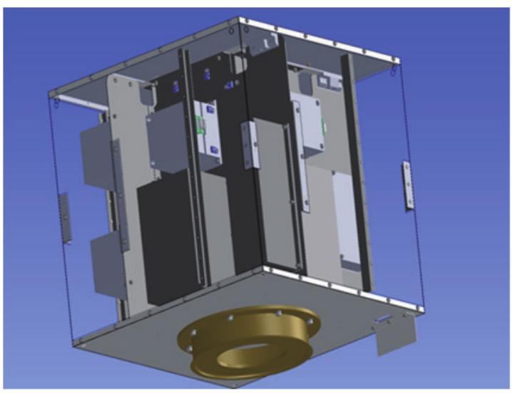 Structure of the dummy satellite bus. hodoyoshi-3 is also an