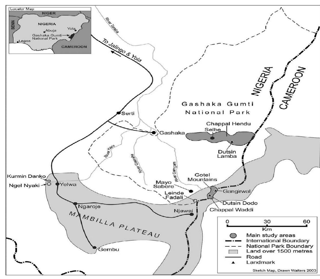 Figure 1 - from Tropical Montane Biodiversity in Nigeria: