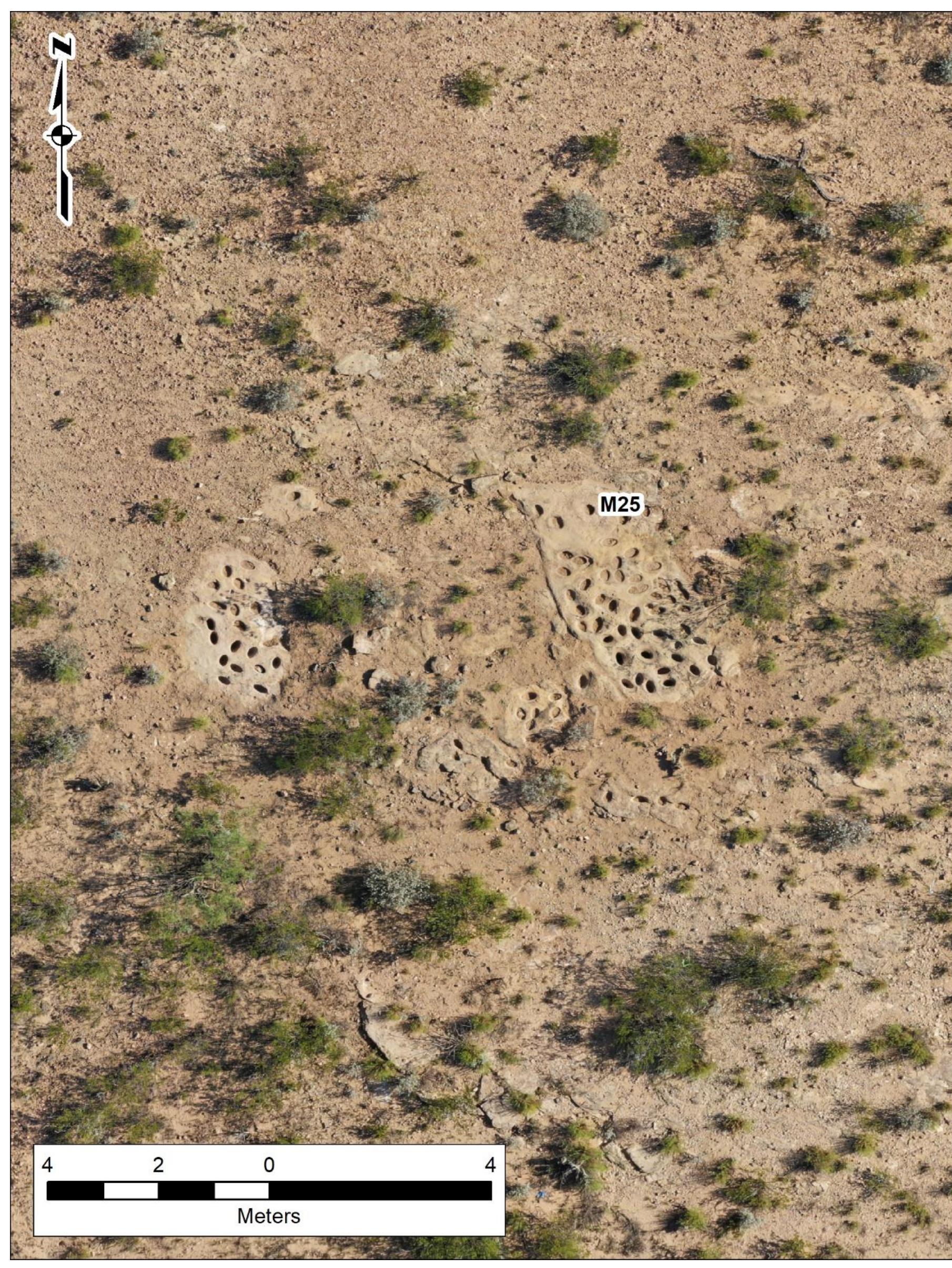 20. aerial map of the m25 bedrock feature location at la