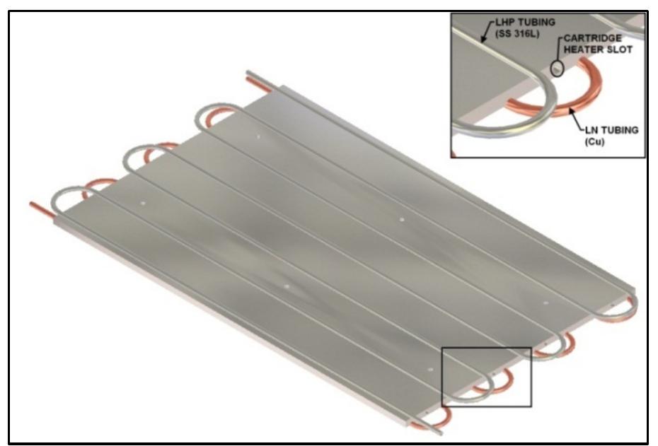 The condenser design, shown in figure 8, is a single-pass,