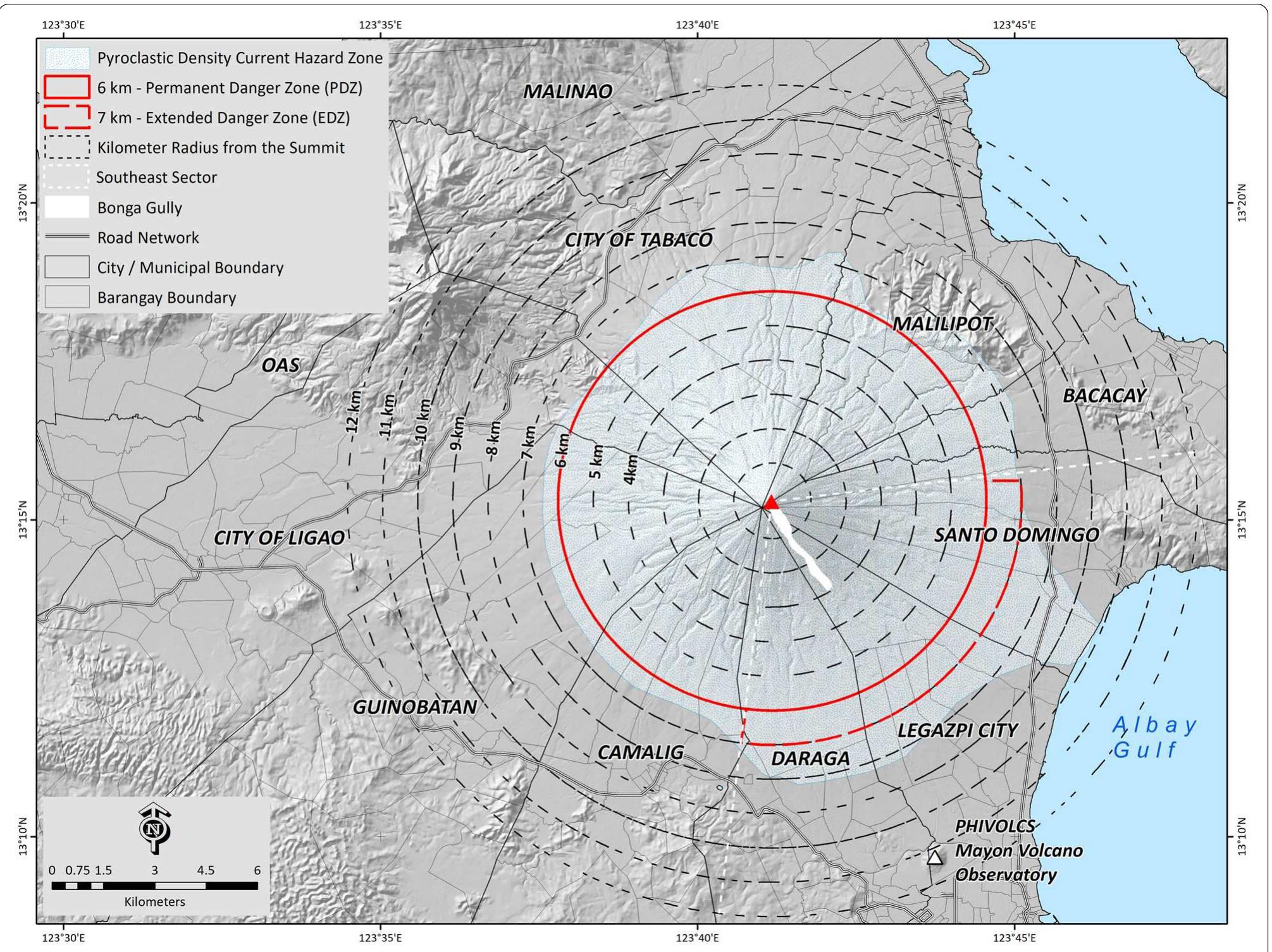 The mayon volcano hazard map for pyroclastic density