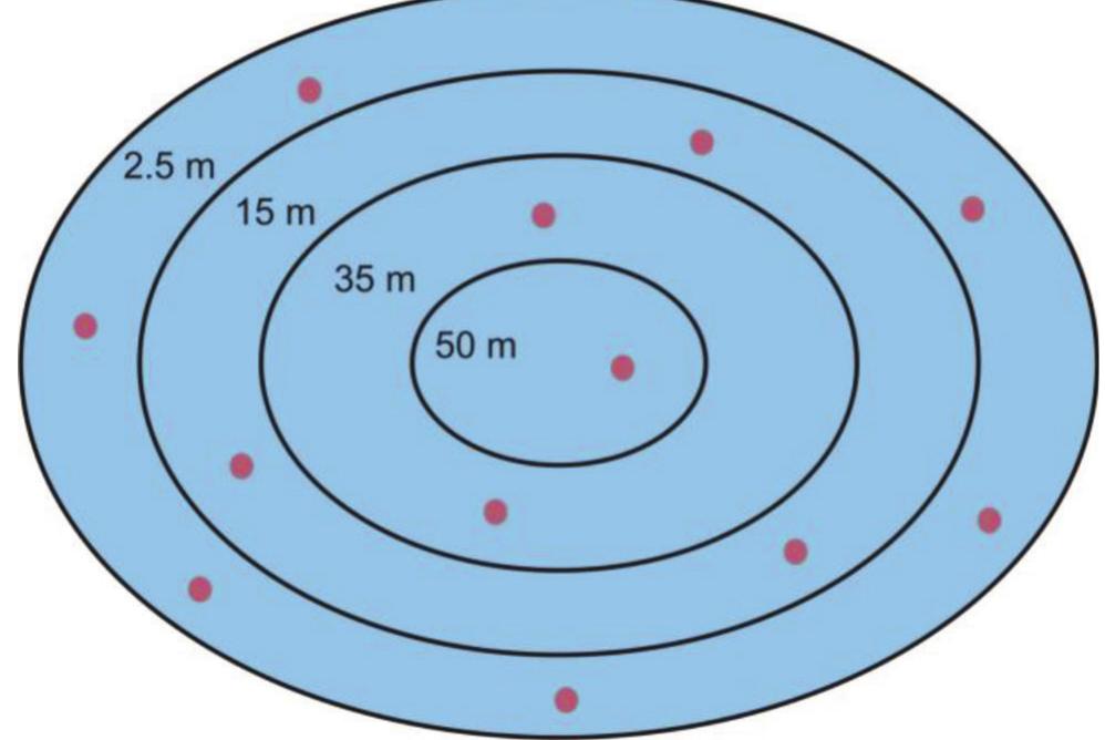 Sketch diagram of the sampling method used showing the