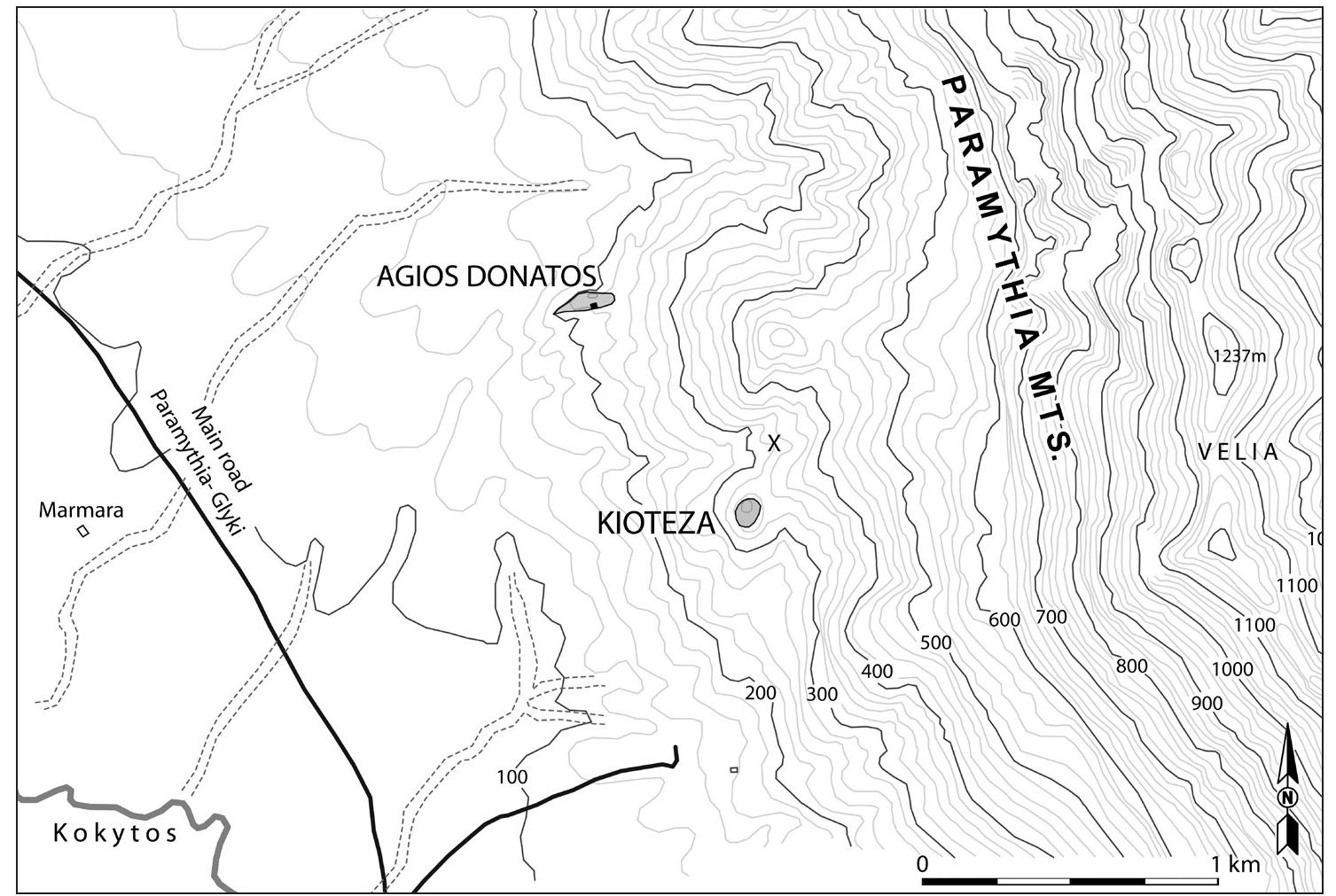General map of the area showing the location of agios