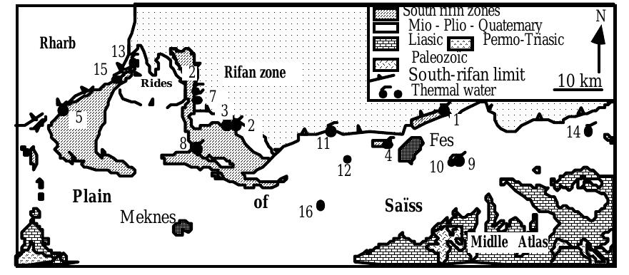 A: geological skech map of the north western of morocco