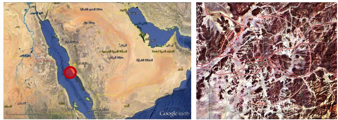 | geographic location and topography of holy makkah.