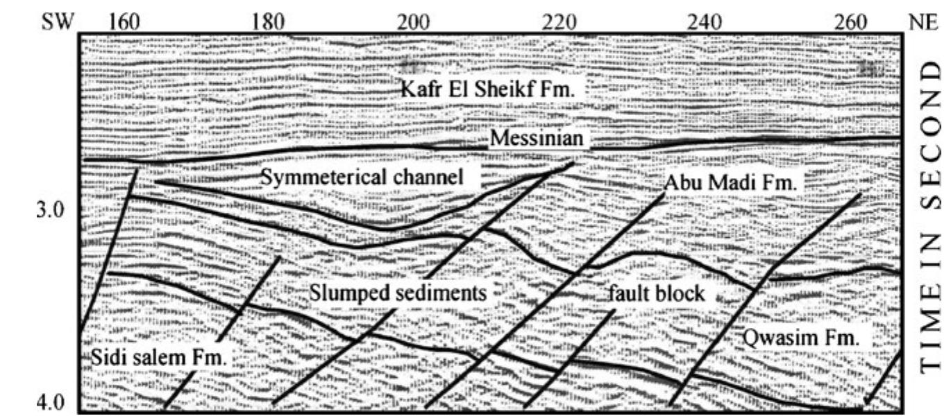 A depth time contov map of messinian channels in the study