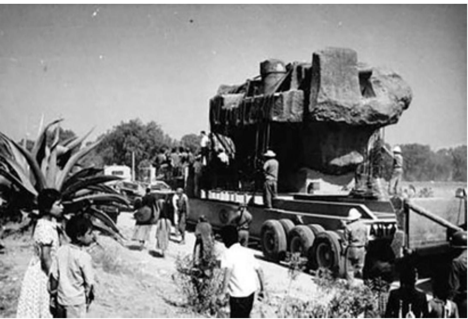 Relocation of the monolith known as “tlaloc” to the national