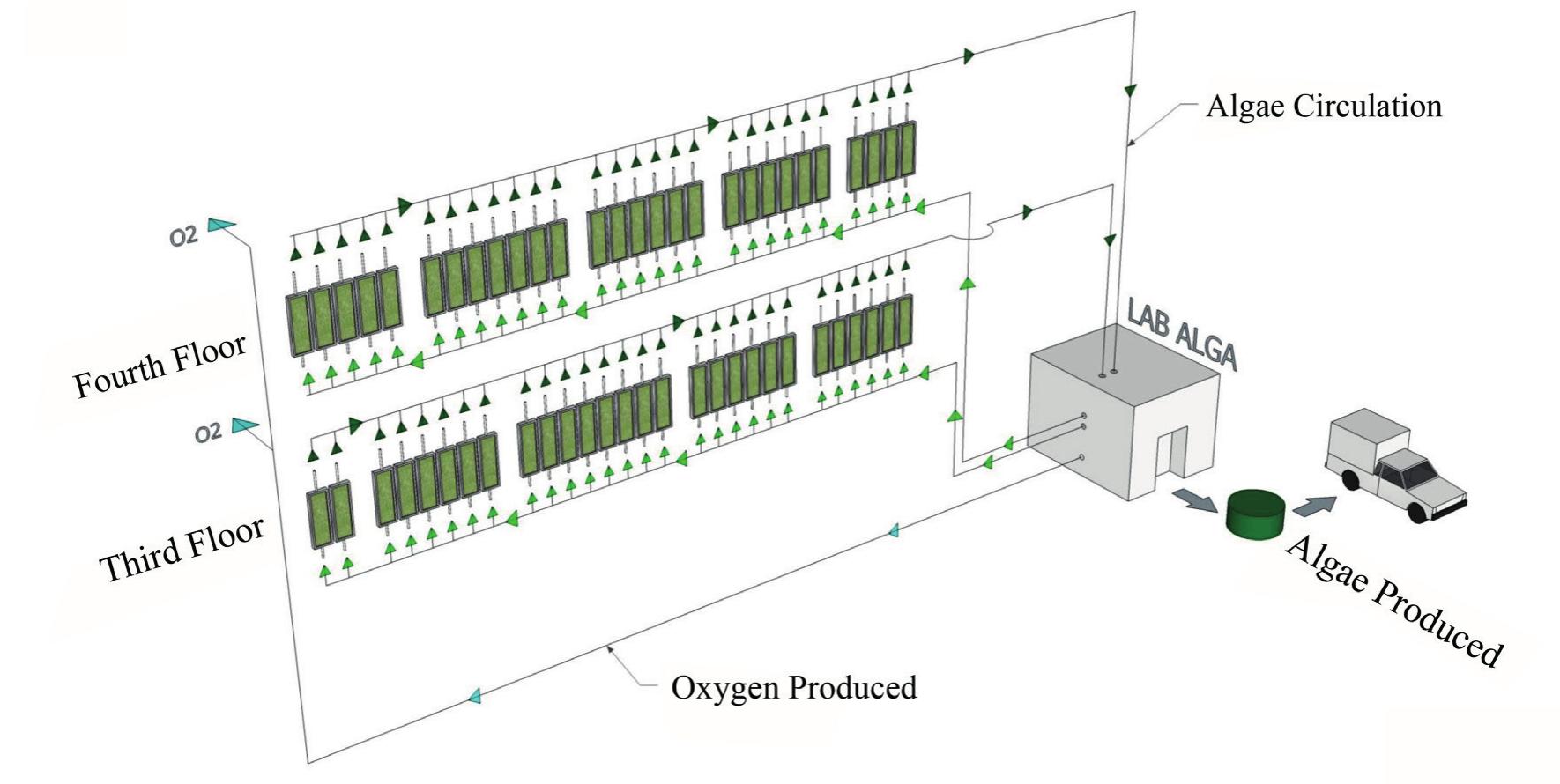 The model of photo-bioreactor scheme in itb innovation park