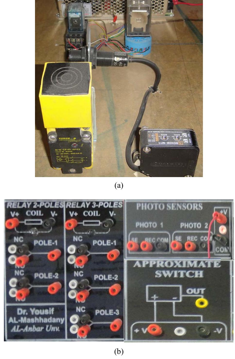 Relay and sensors and its connection in the board.