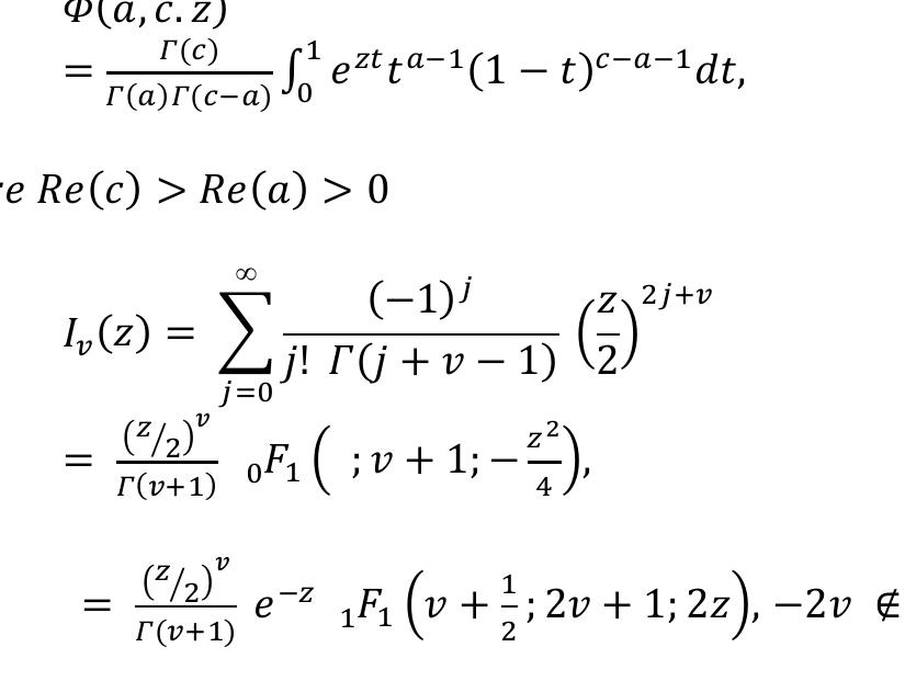 Where I Z Is The Modified Bessel Function Of The First