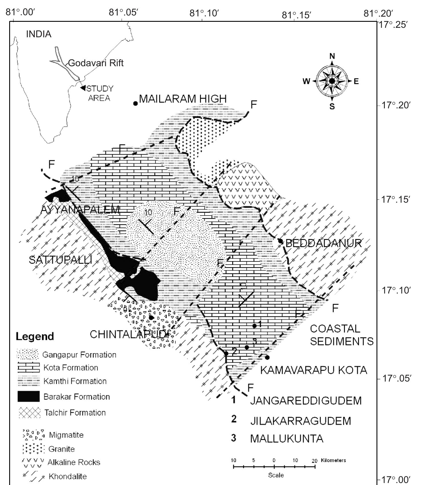 Geological map of chintalapudi sub-basin (after